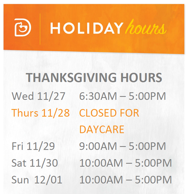 Thanksgiving Holiday Hours - Downtown Evanston