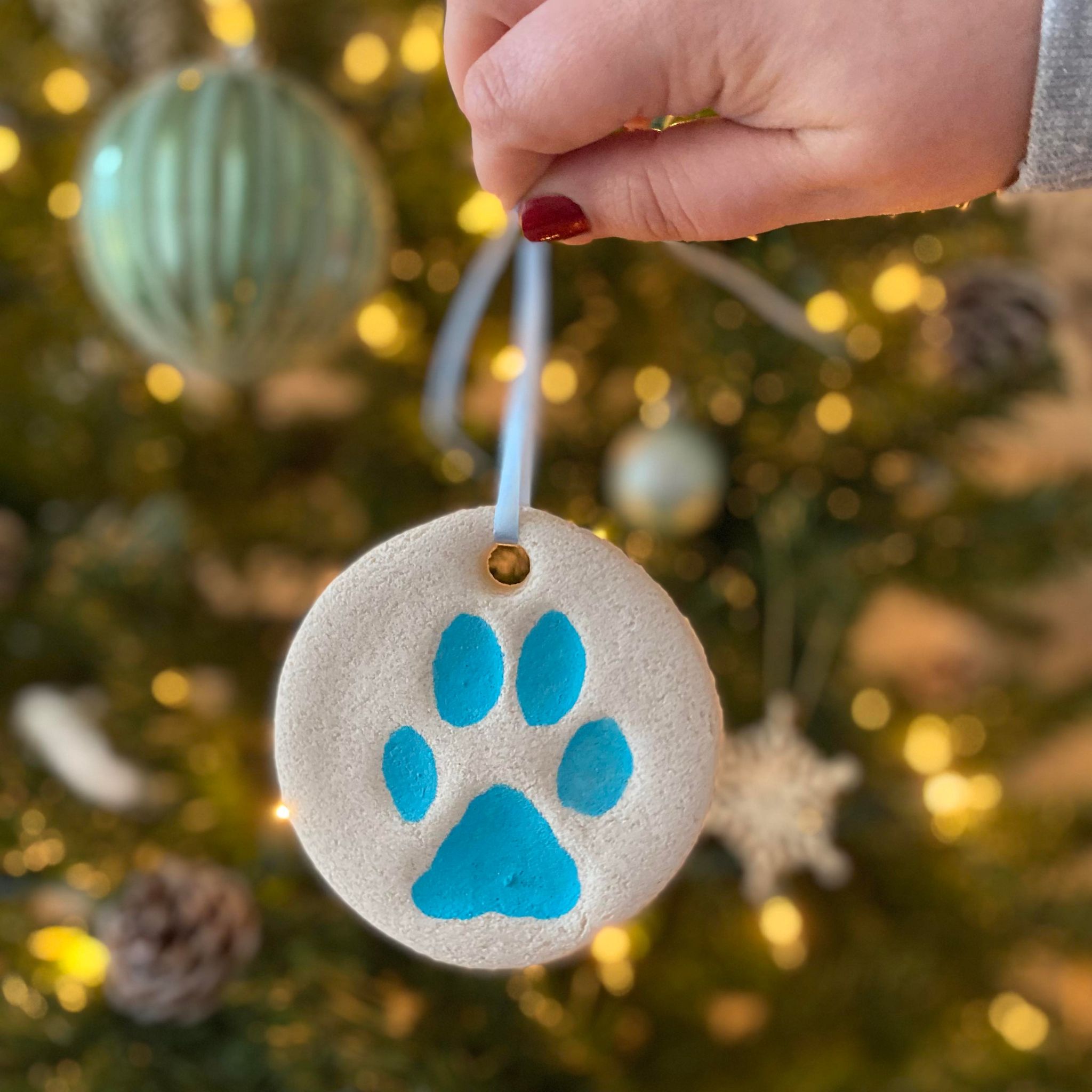 Paw Print Ornaments - Easton