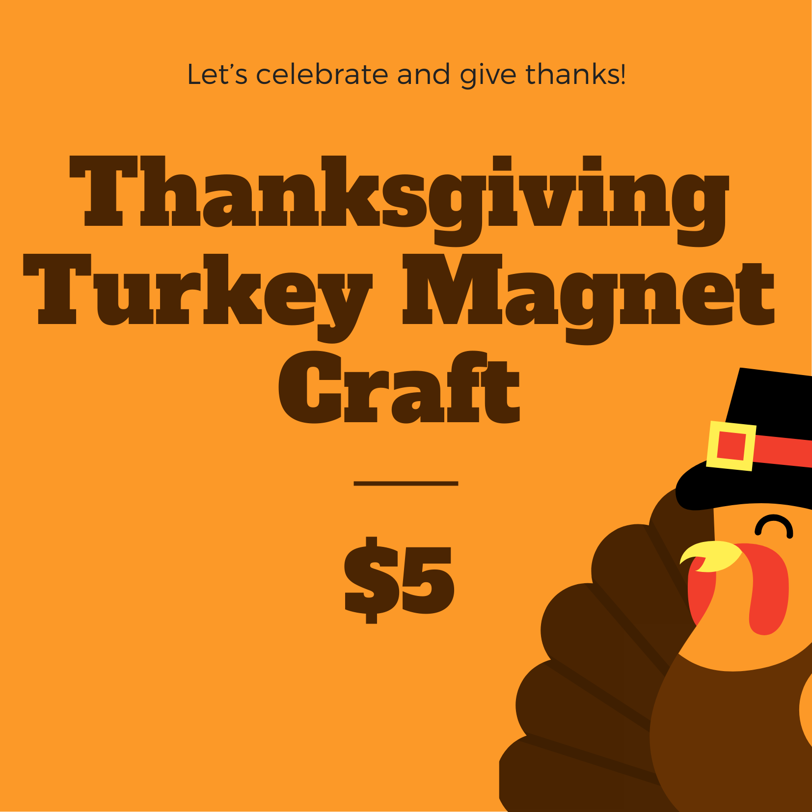 Turkey Magnet Craft - Fort Myers