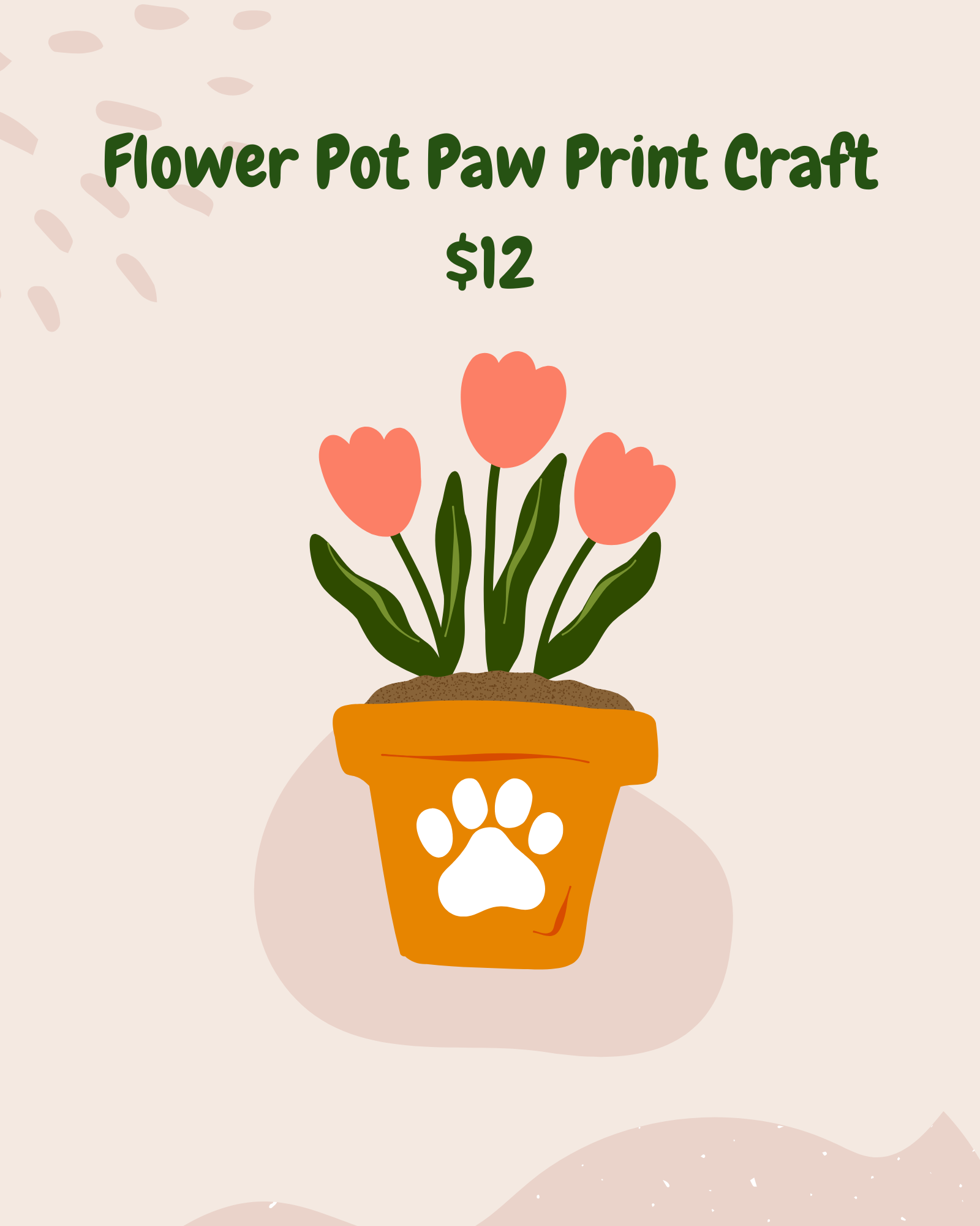 Flower Pot Paw Print Craft - Fort Myers